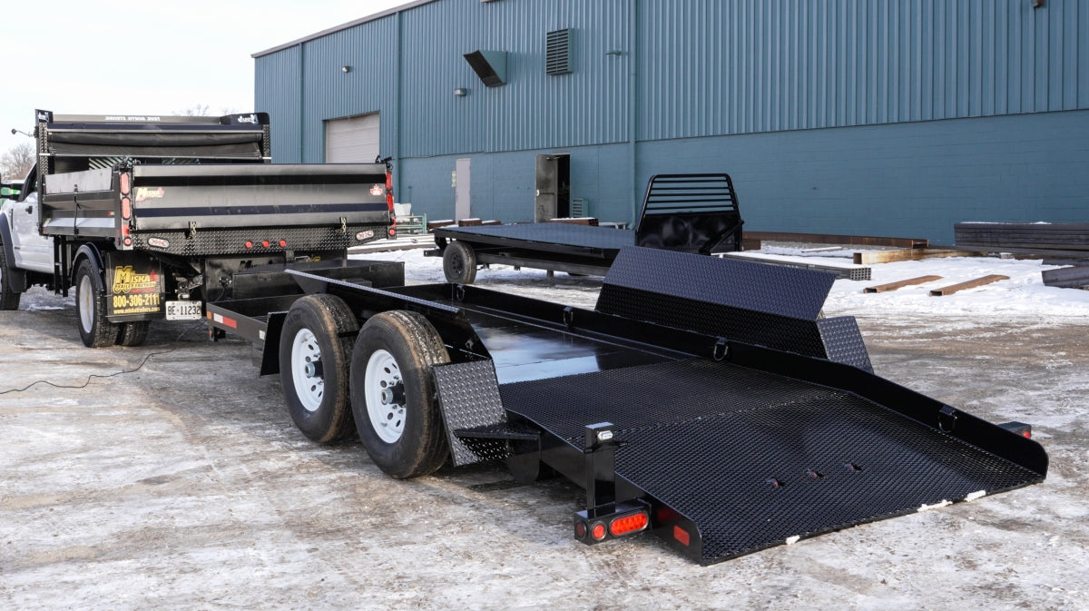 Miska 7 Ton Hydraulic Drop Deck Equipment Trailer – Miska Trailers